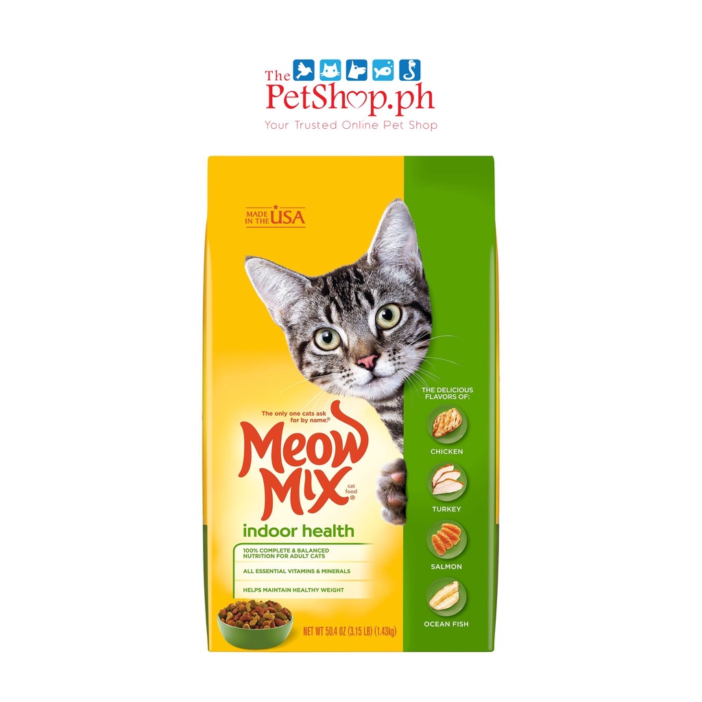 Meow Mix Indoor Health Formula 6.44kg Cat Dry Food | Shopee Philippines
