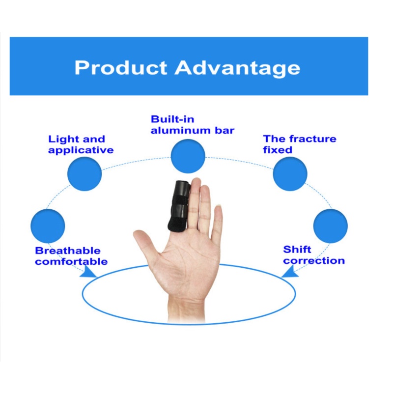 Maxxgym Adjustable Finger Splint Brace Built-in Aluminum Alloy Mallet ...