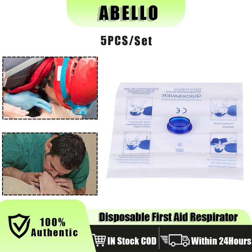 5pcs Disposable CPR Mask with One way breathing Valve Face Shield for ...