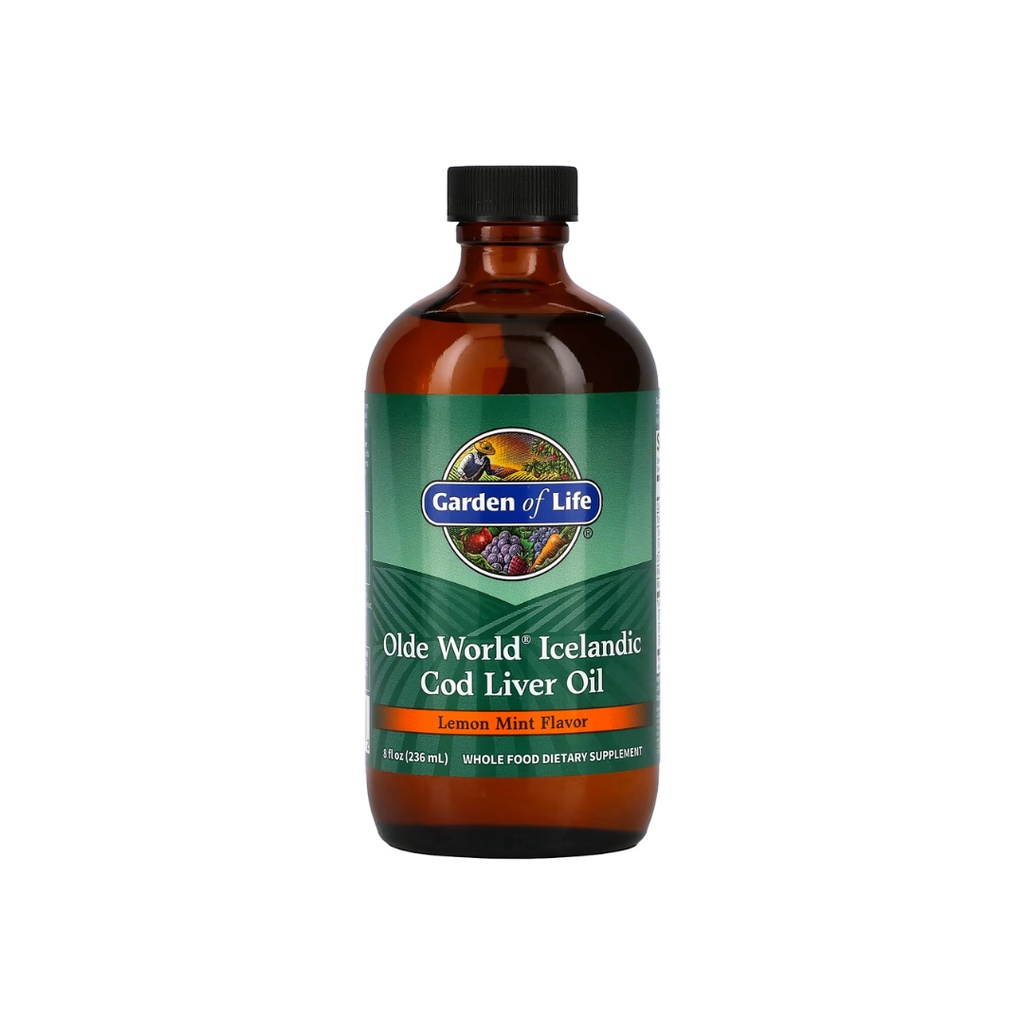 Garden of Life, Olde World Icelandic Cod Liver Oil, Lemon Mint, 8 fl oz ...