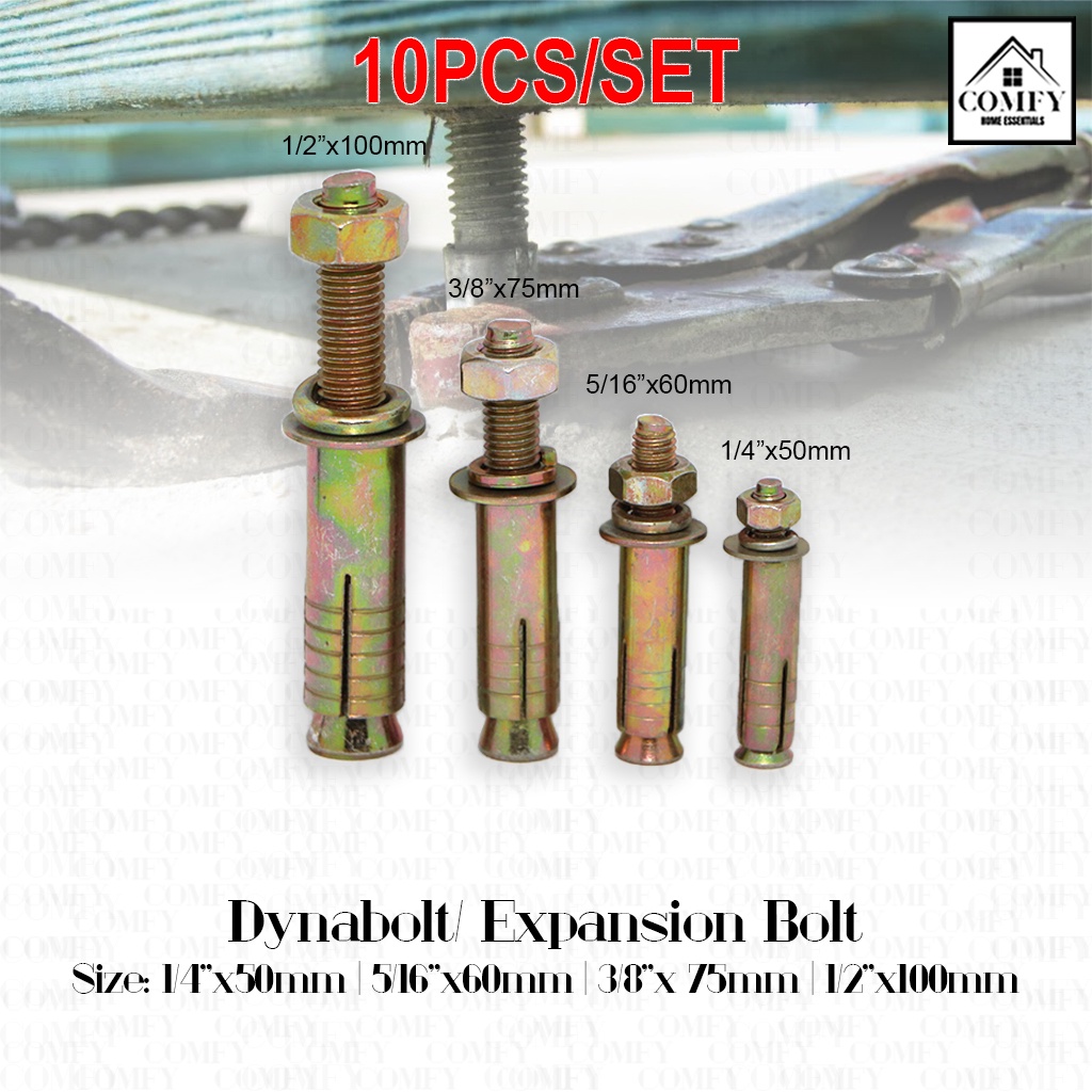 WHOLESALE (10PCS/SET) Dynabolt Dyna Bolt Expansion Sleeve Anchor ...