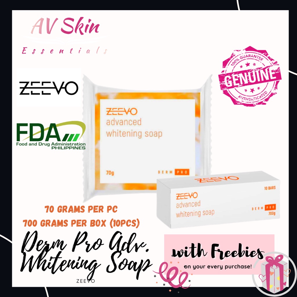 (COD) ZEEVO Derm Pro Advanced Whitening Soap 700g per box 70 per pc ...