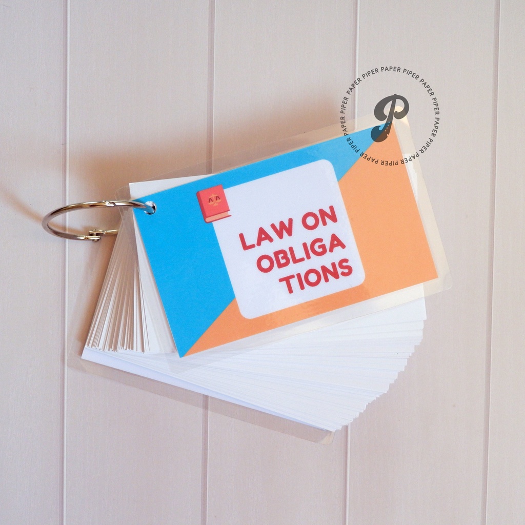 LAW ON OBLIGATIONS FLASHCARDS | Shopee Philippines