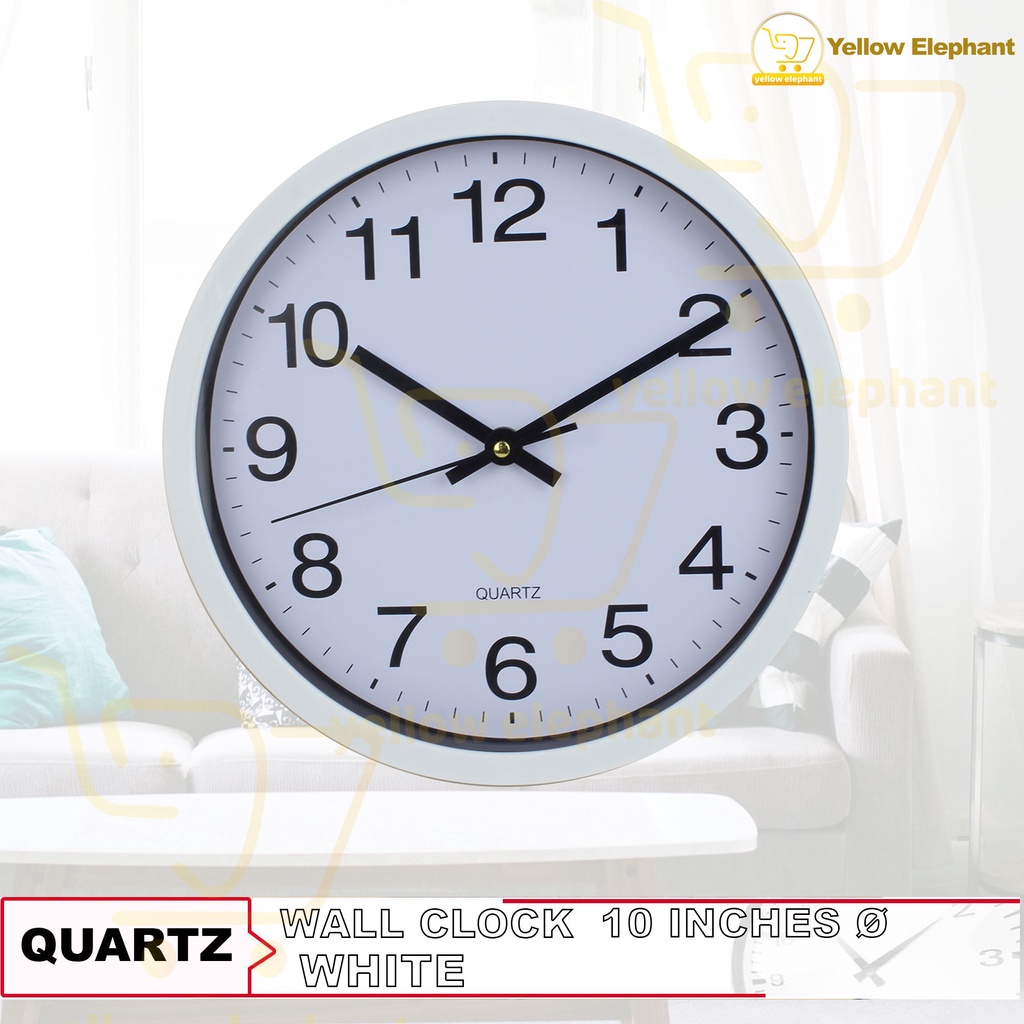 Quartz Wall Clock (10 inches) With FREE BATTERY | Shopee Philippines