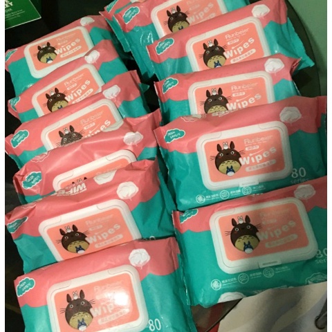 RUNBEIER BABY WIPES 80pcs /pack ( Non-Alcohol wet wipe ) | Shopee ...