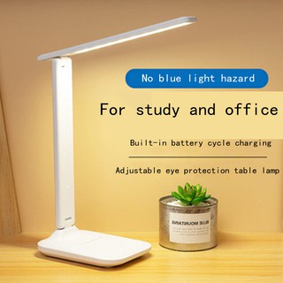LED Desk Lamp USB Rechargeable Study Lamp Dimmable Table Lamp Foldable ...