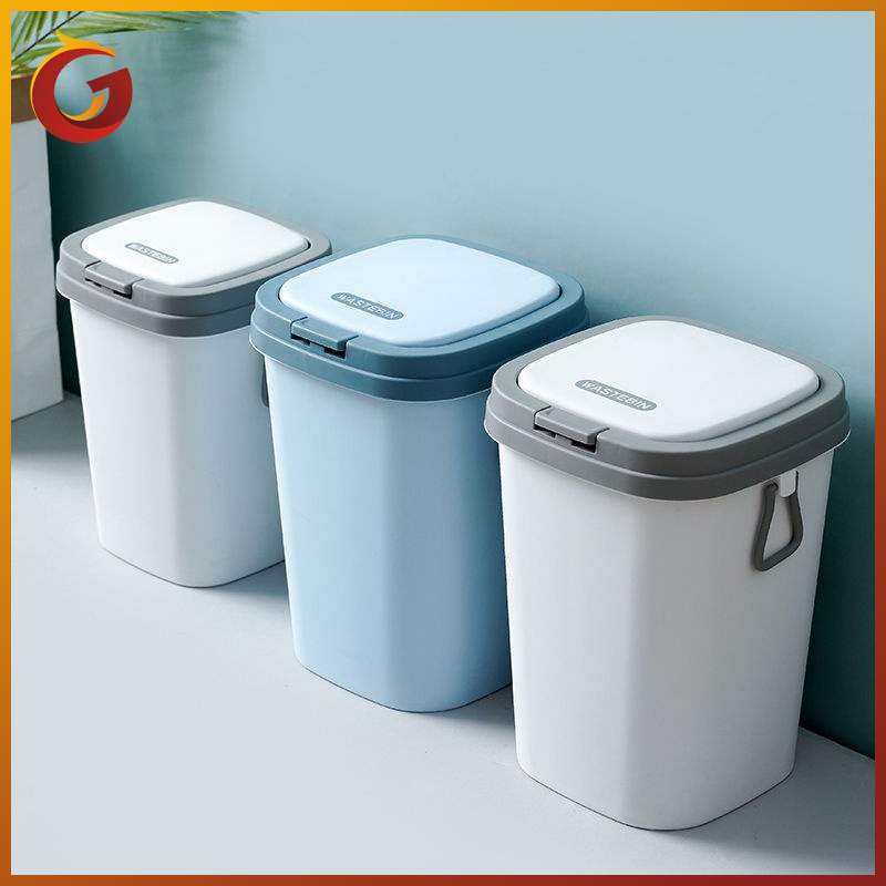 Chit Trash Bin With cover Kitchen and Bathroom Pressed Type trash can ...