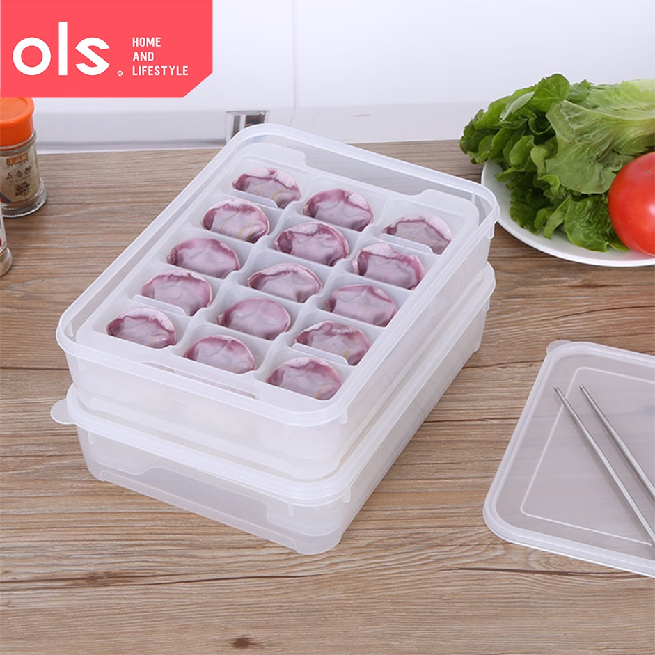 OLS Food Storage Containers Dumpling Organizer Transparent Food Storage ...