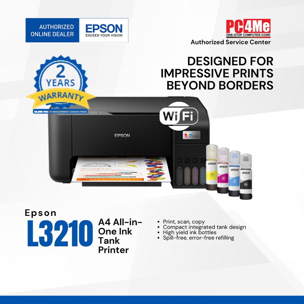 Epson EcoTank L3210 A4 All-in-One Ink Tank Printer | Shopee Philippines