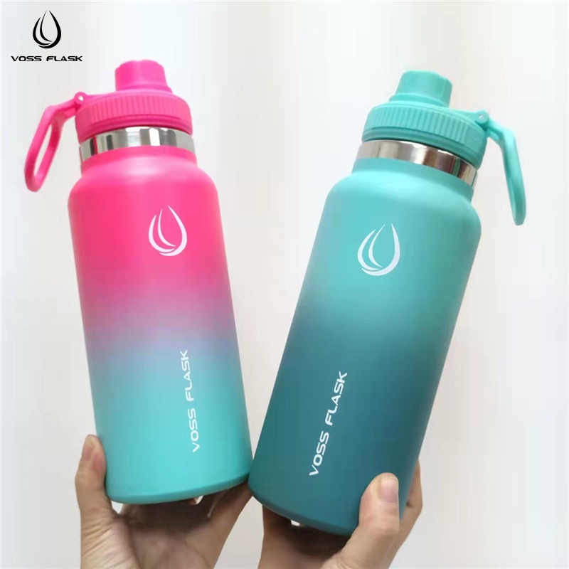(32oz/946ml) Voss Flask Wide Mouth With Sports Lid Vacuum Insulated ...