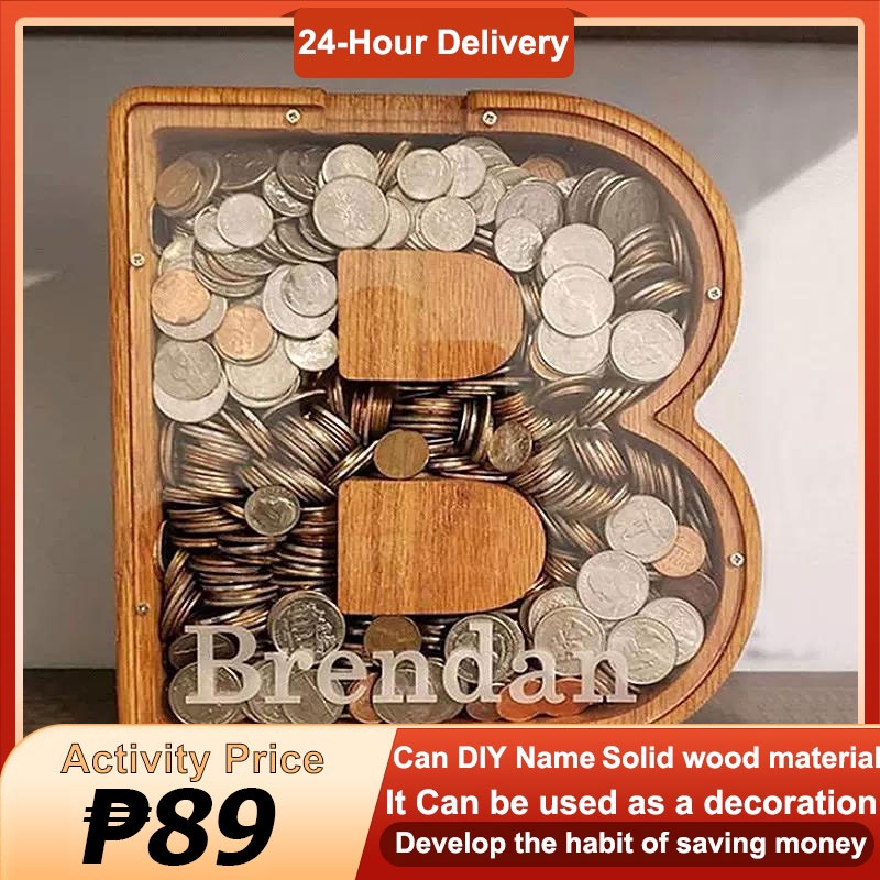 InStock 26 Letters Wooden Piggy Bank DIY Name Piggy Bank big Size ... InStock 26 Letters Wooden Piggy Bank DIY Name Piggy Bank big Size ...