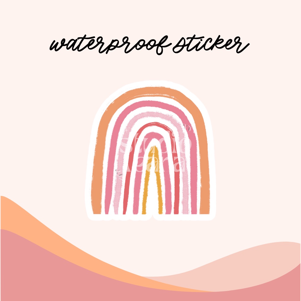 Tall Pink Rainbow | Waterproof Sticker for Tumblers, Laptops, Aquaflask ...