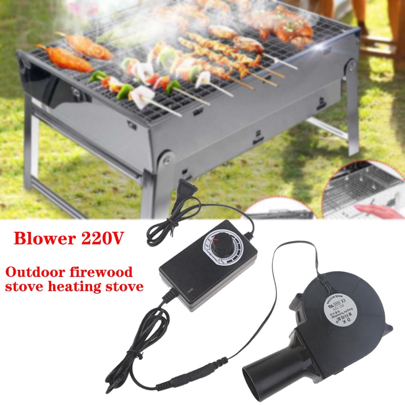 220V BBQ Small Portable Turbo Blower with Air Collecting Port Power ...