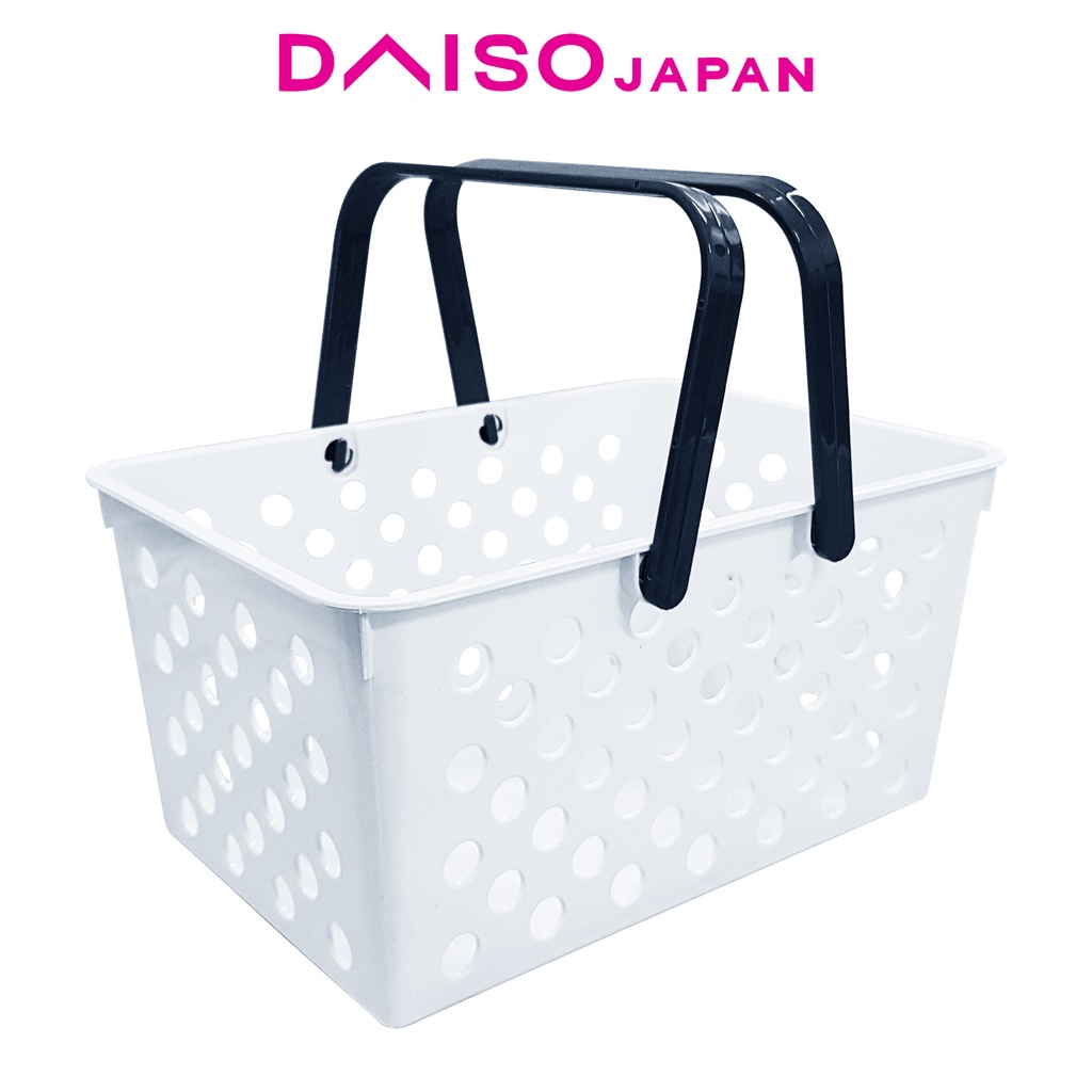 Daiso Small White Deep Dotted Basket | Shopee Philippines