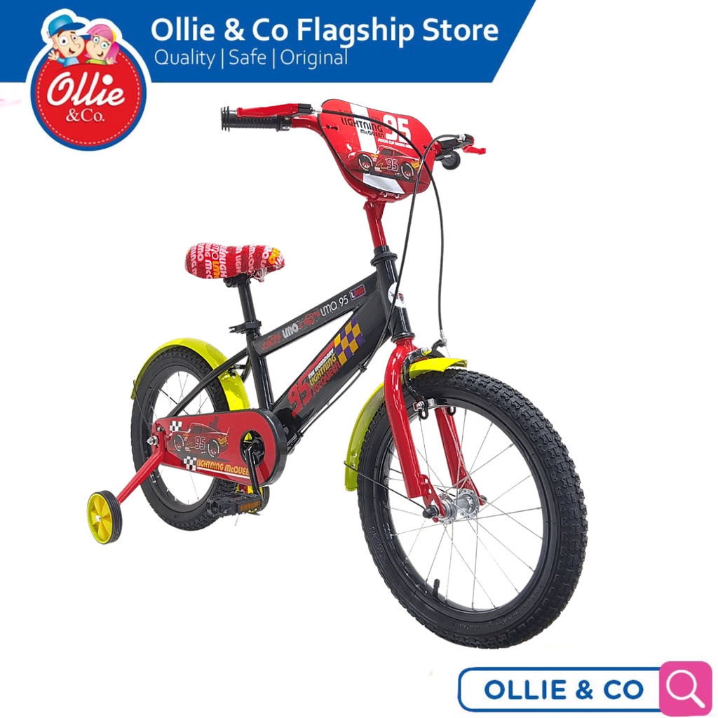 Disney Cars 16 Inches Bike with Training Wheels for Kids Ages 3 and Up ...