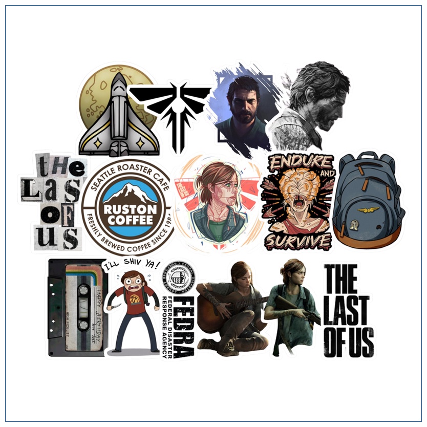 (15 PCS) The Last of Us TLOU Stickers | Laminated Laptop Phone Bag ...