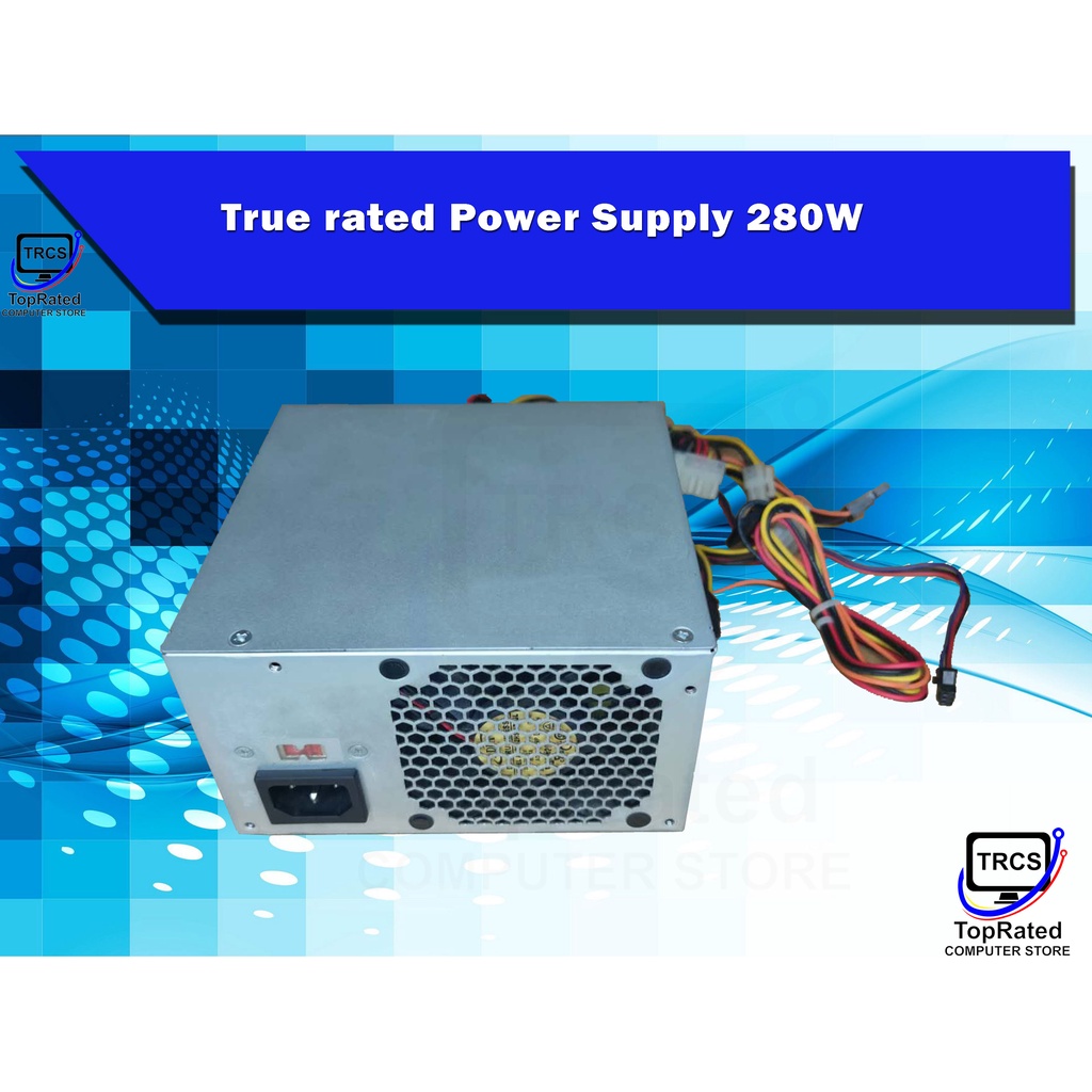 Tru Rated Power Supply Unit (PSU), 4 Pins, 24-Pins Connector 280w (Used ...