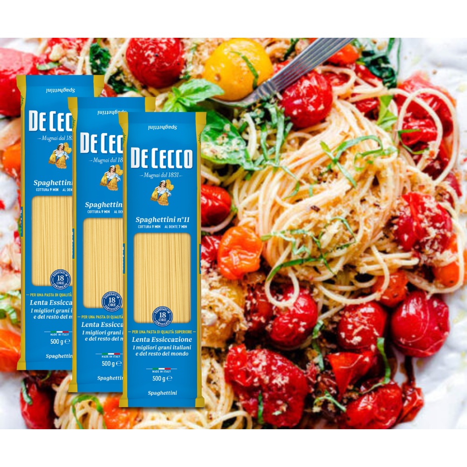 De Cecco SPAGHETTINI No. 11 Superior Quality Pasta 500g (3 packs, total ...