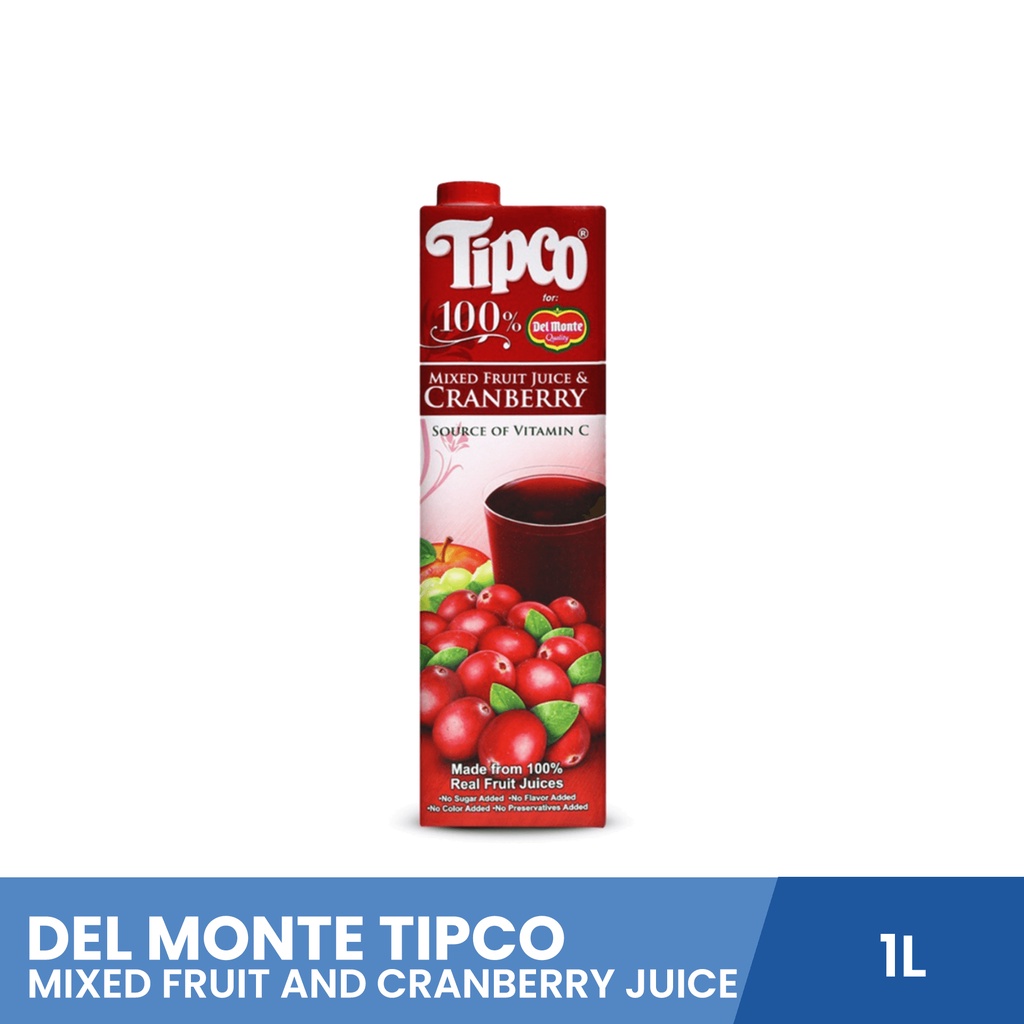 DEL MONTE Tipco Mixed Fruit and Cranberry Juice 1L | Shopee Philippines