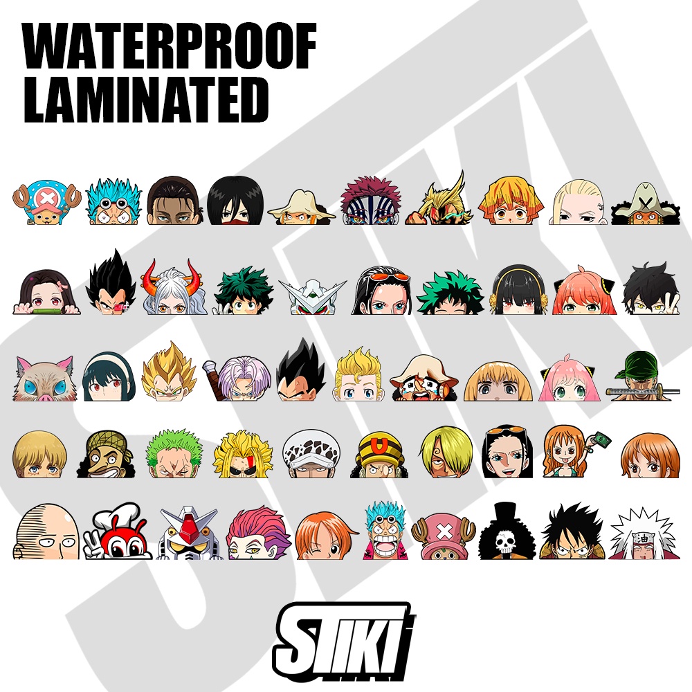 Anime Peeking Peeker Set 2 Vinyl Sticker WATERPROOF | Shopee Philippines