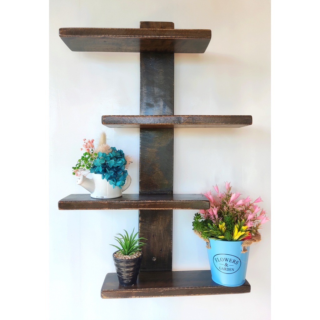 Solid Wood Hanging Tree Shelf/ Organizers / Space Saver Shelves ...