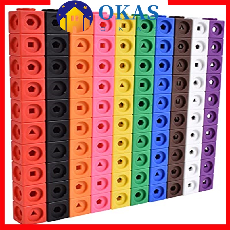 2cm 100pcs Shape Numberblocks Toys Math Linking Cubes Edxeducation