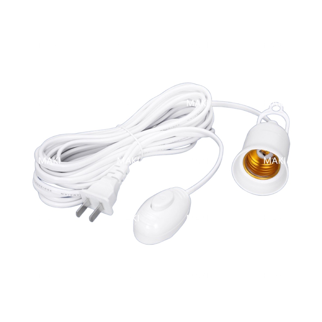 5M Light bulb holder with switch,LED light bulb socket extension ...