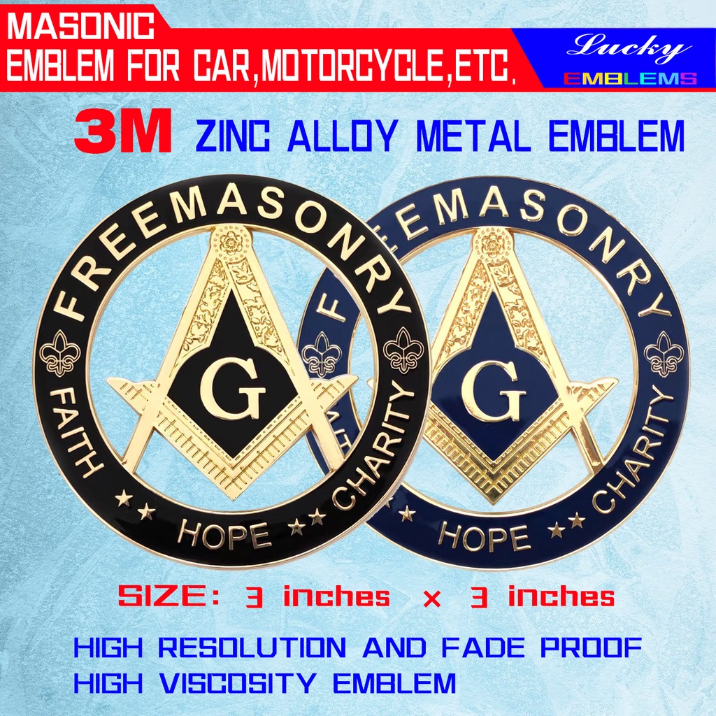 High Quality 3inch Freemasons Emblem Freemasonry Faith Hope Charity ...