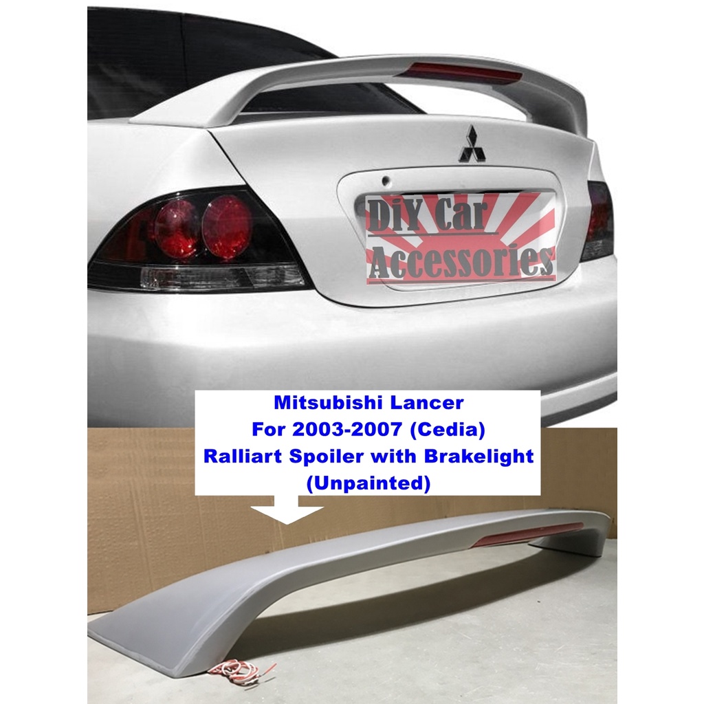 Mitsubishi Lancer Cedia Ralliart Spoiler with Brake light for 2003-2007 ...