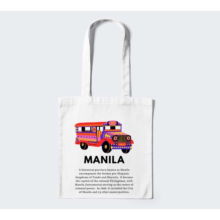 MANILA TOTE BAG DESIGN PLAIN CANVAS KATSA (NO ZIPPER) | Shopee Philippines