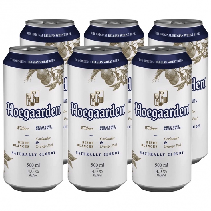 Hoegaarden White Beer 500ml Can x 6 | Shopee Philippines