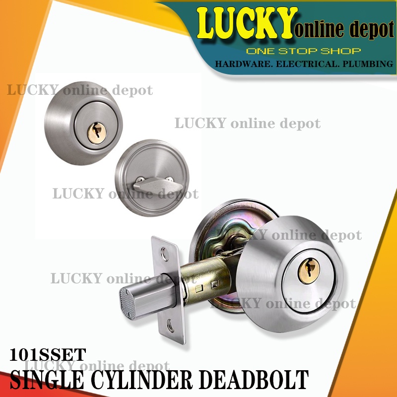 SINGLE CYCLINDER DEADBOLT DOOR LOCK 101SSET | Shopee Philippines