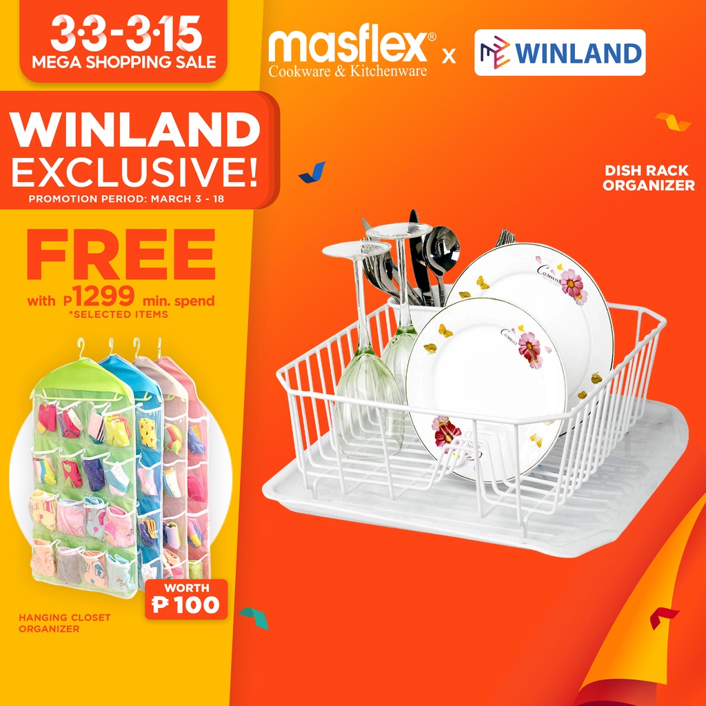 MASFLEX by Winland Dish Rack Organizer Tray in White Powder Coating ...
