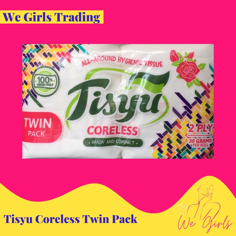 Twin Pack - TISYU Coreless Bathroom Tissue 2 Ply | Shopee Philippines