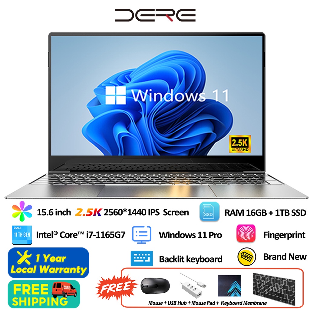 DERE Laptop V9 MAX | 16GB RAM+1TB SSD | 11th Gen Intel®Core™ i7-1165G7U ...