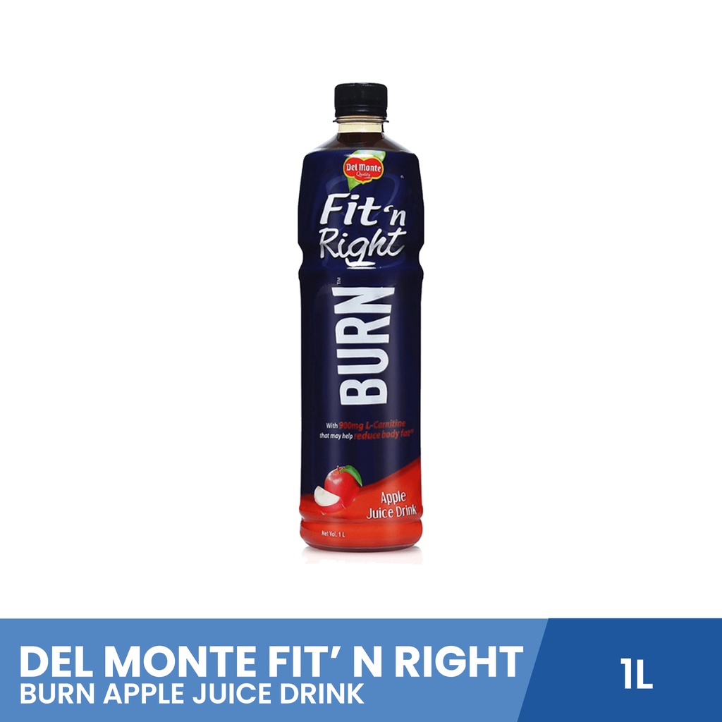 DEL MONTE Fit 'n Right Burn Apple Juice Drink 1L | Shopee Philippines