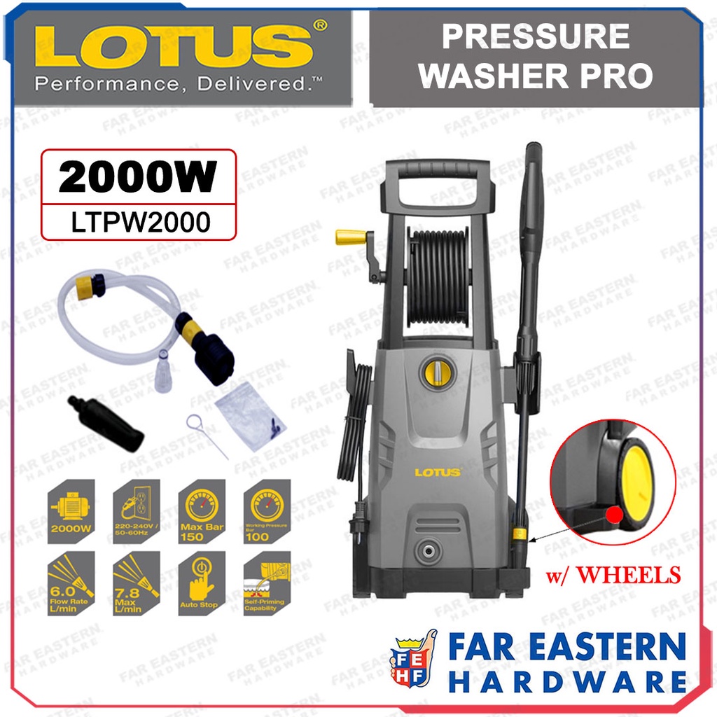 LOTUS Pressure Washer PRO 2000W Self Priming LTPW2000 LTPW | Shopee ...