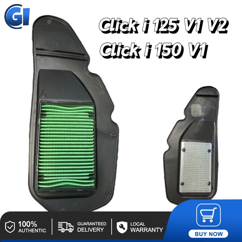 Motorcycle Air Filter Element Click 125/150 Click fi v1 v2 High Flow ...