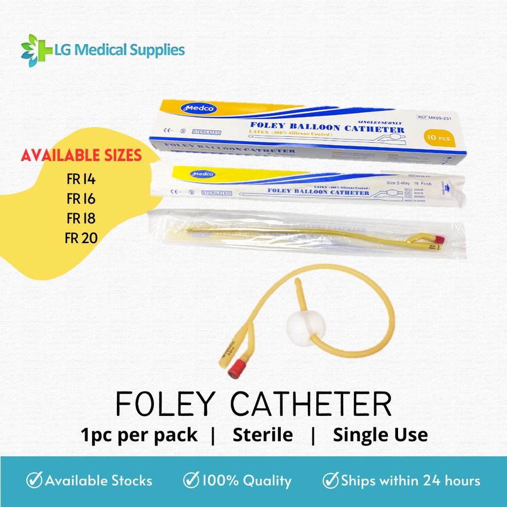 Foley Catheter Balloon Per Piece (Fr 14, 16, 18, 20) | Shopee Philippines