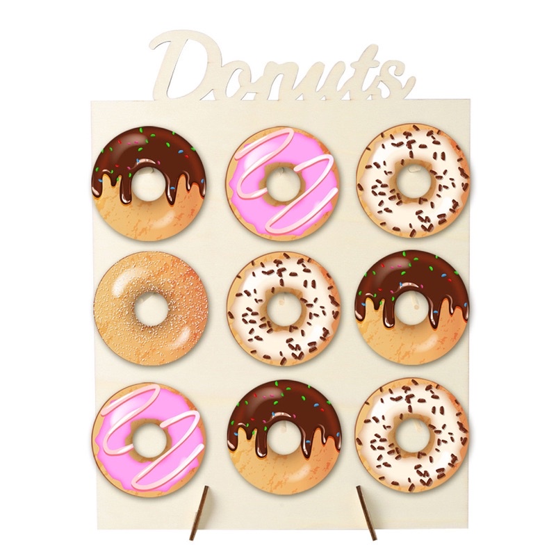 Wooden Donut Stand Donut Rack Donut Display | Shopee Philippines