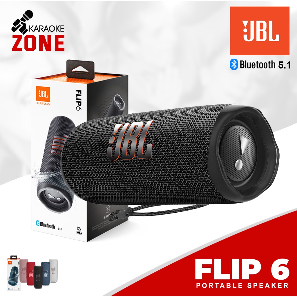 JBL Flip 6 Wireless Bluetooth Speaker / Portable Waterproof Speaker ...