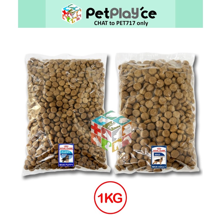 Royal Canin MAXI Adult Puppy Junior 1kg Canine Dog Food Trial Pack - Size Health Nutrition SPT ...