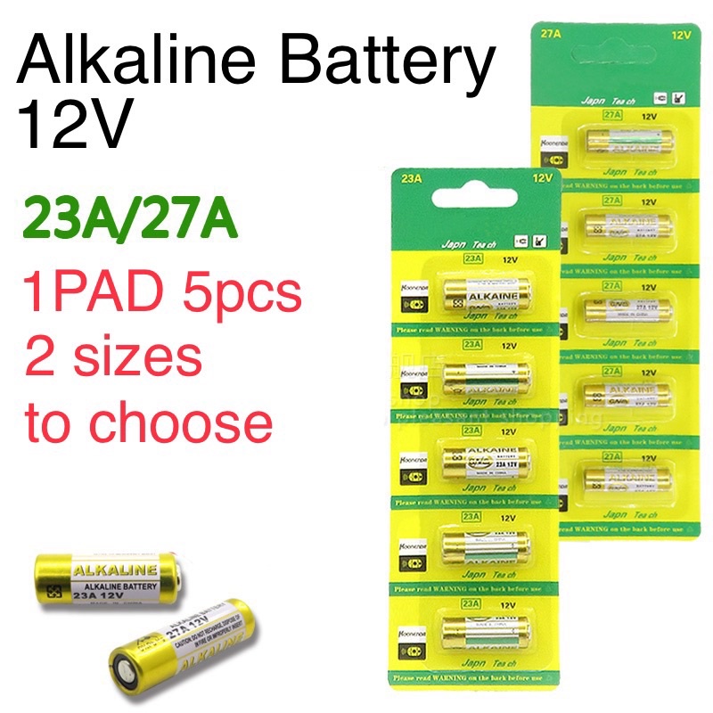 23A/27A Alkaline Battery 12V Battery for Doorbell Remotes Mini ...