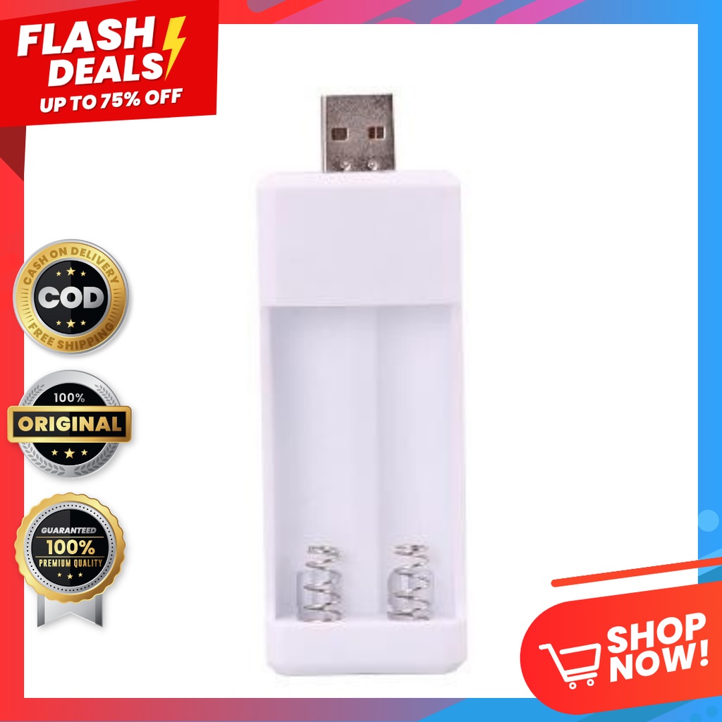 Original USB Battery Charger 2 Slots For AA/AAA Rechargeable Batteries ...