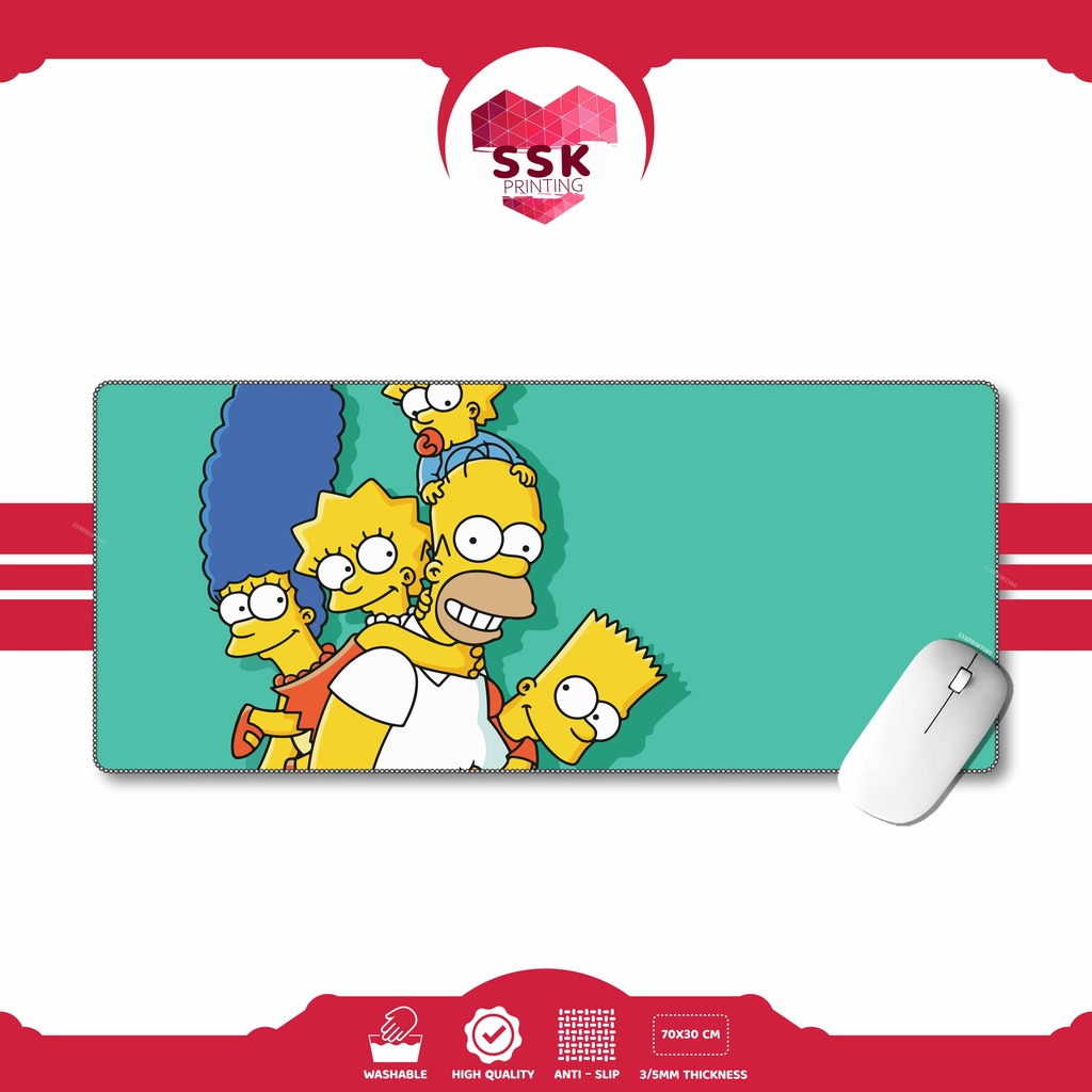 The Simpsons Family Extended Mousepads | Deskmat | Longpad | Gaming ...