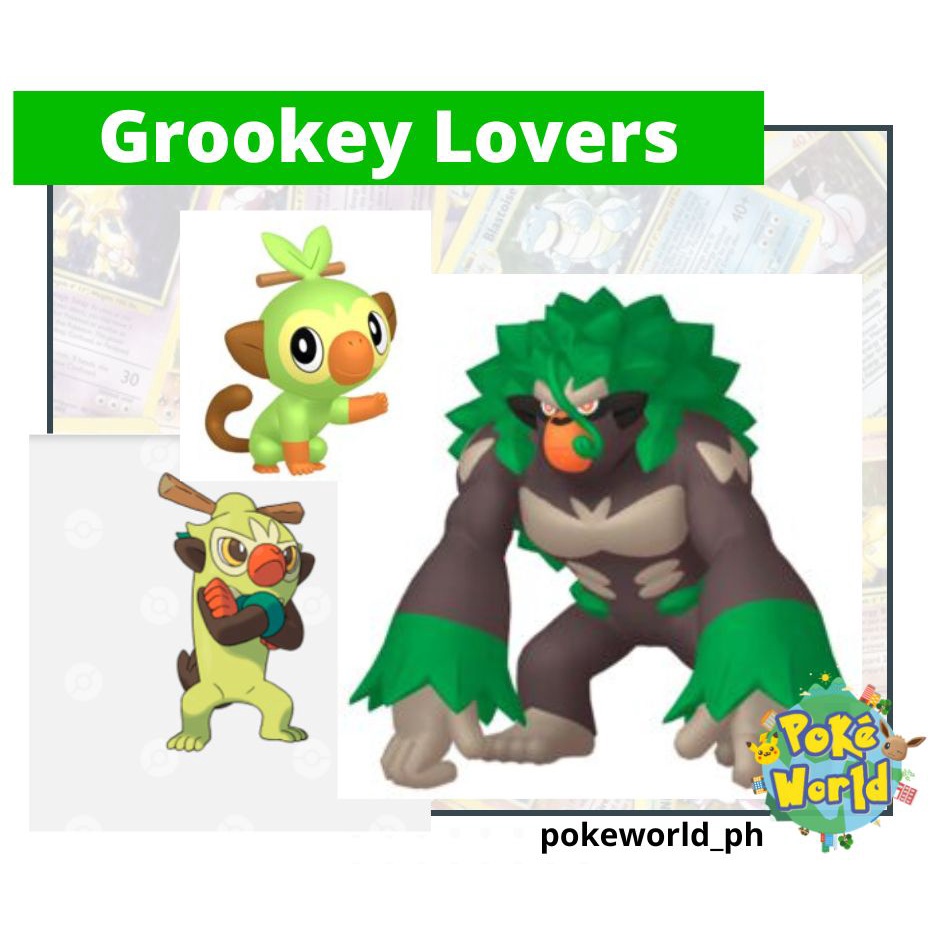 Grookey Thwackey Rillaboom Pokemon Starters Leaf Type Grookey Lovers Shopee Philippines