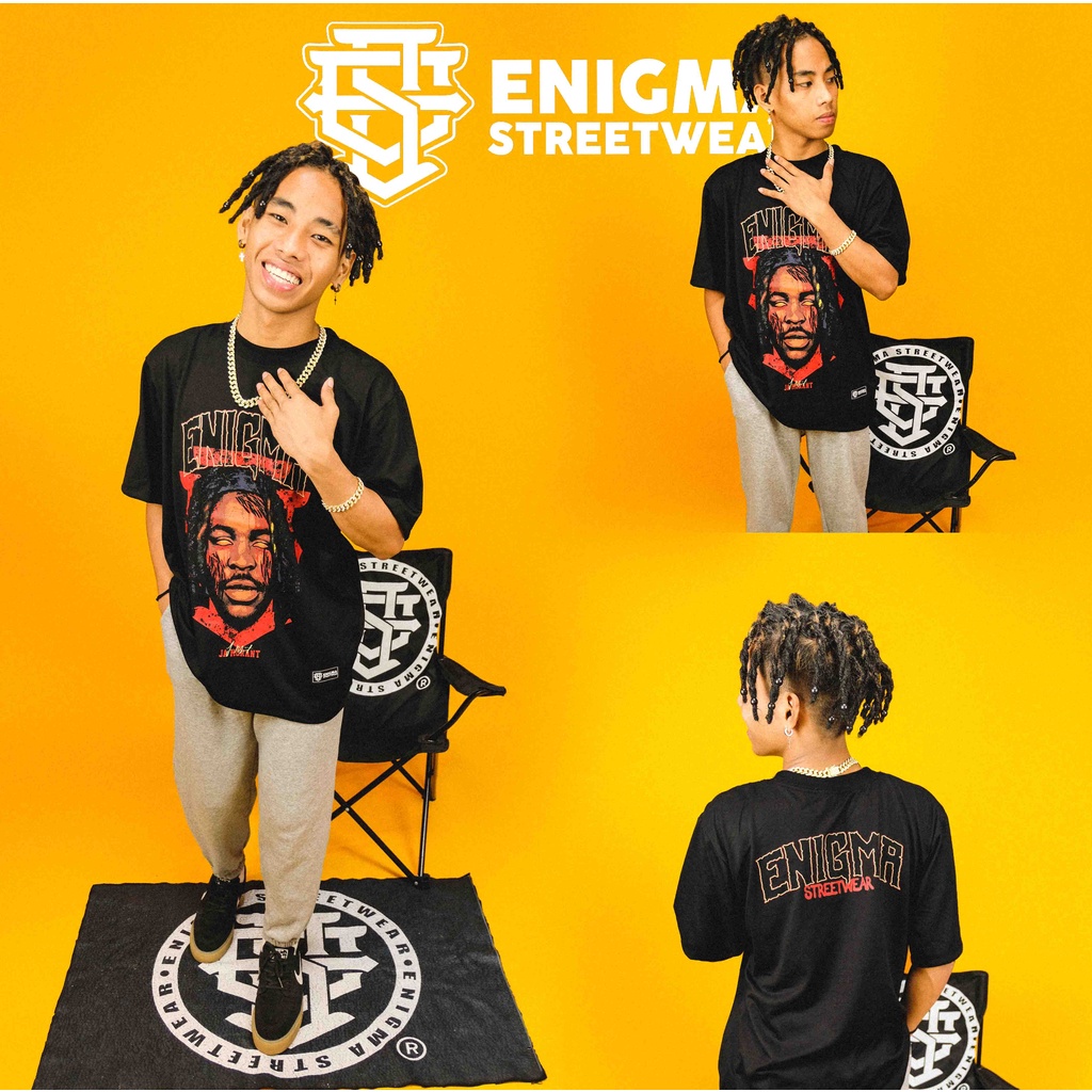 Enigma Streetwear Trending T shirt for men black pro club cotton unisex ...