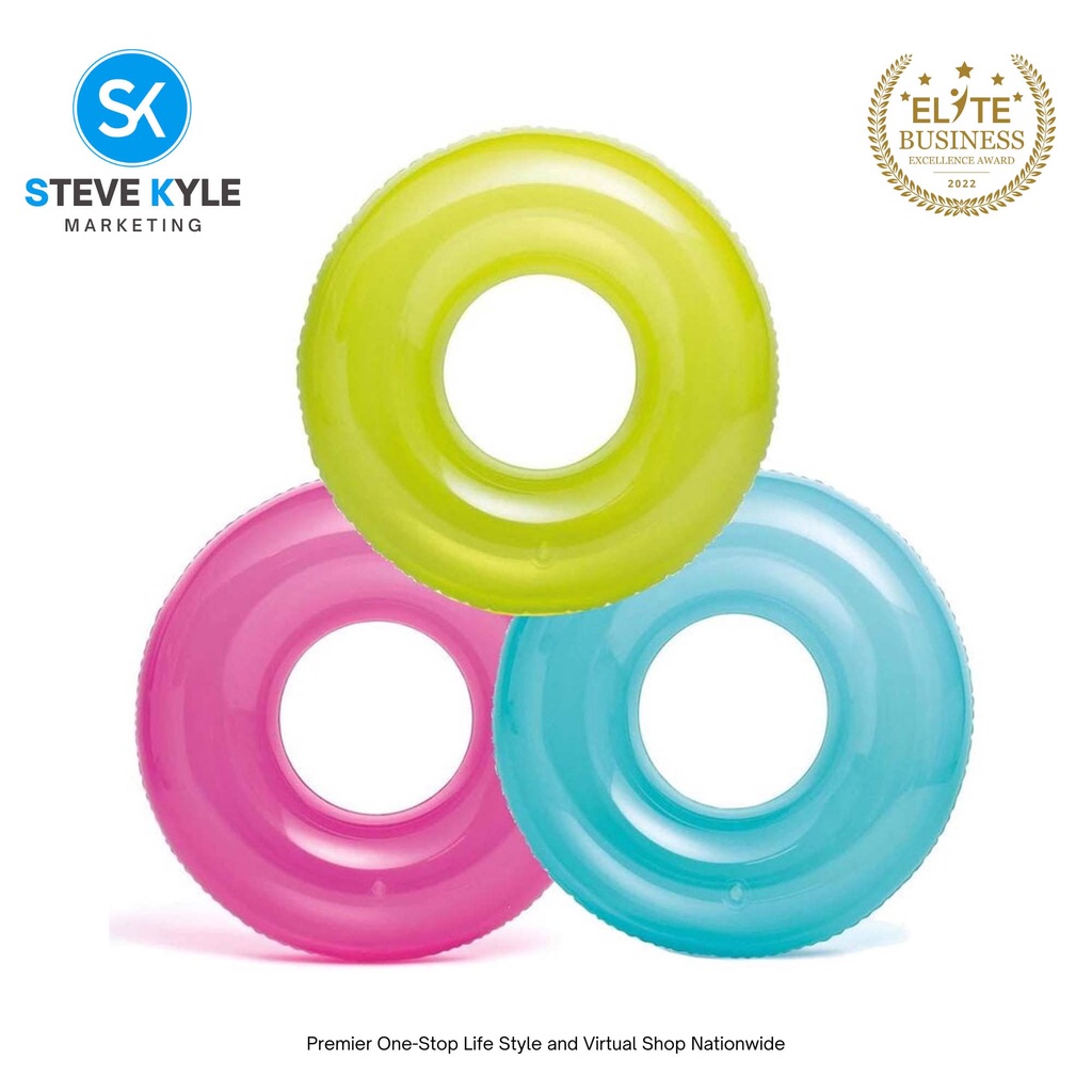 30 Inches Transparent Inflatable Pool Swim Tubes Ring Floaties | Shopee ...
