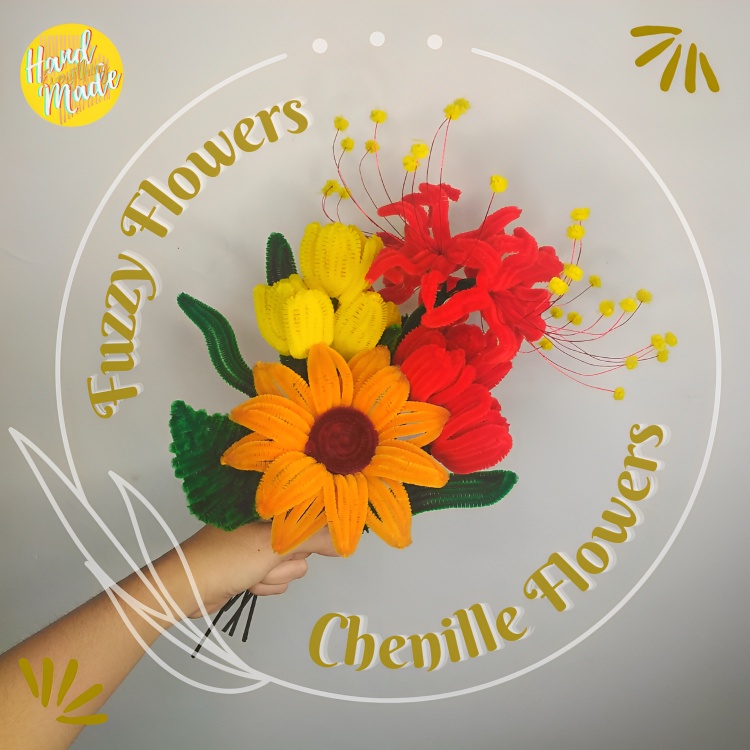 HEM Flower Bouquet Chenille Stems/Fuzzy Wire: Sunflower, Spider Lily ...