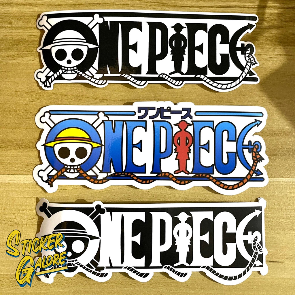 ONE PIECE LOGO WATERPROOF STICKER (VINYL LAMINATED STICKER) | Shopee ...